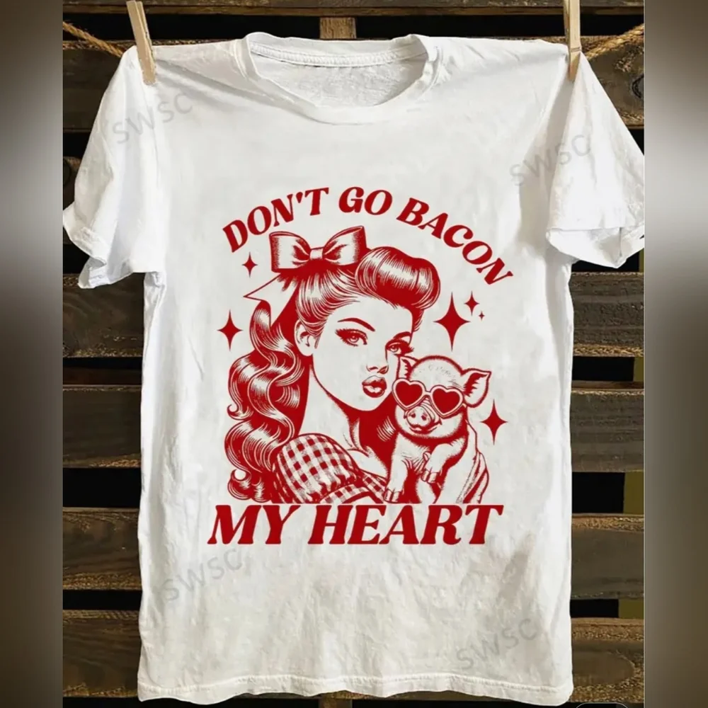 Shirts | White Tshirt With Red Graphic Print | Poshmark